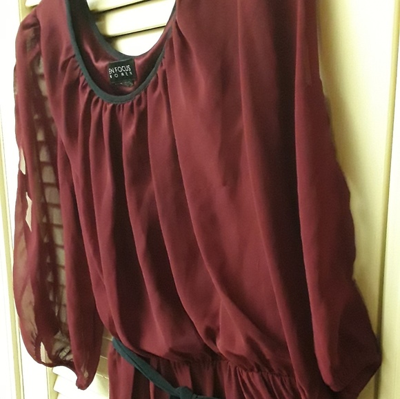 Enfocus Studio | Dresses | Red Maroon Boho Tie Dress Enfocus L | Poshmark